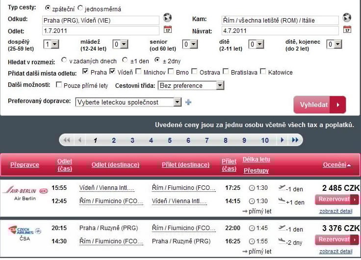 Zpáteční Řím od 2 485 Kč zavazadlo v ceně letenky | JAKnaLetenky.cz
